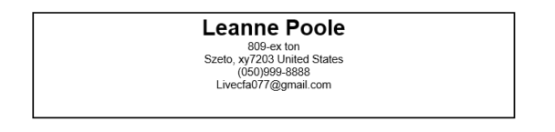 Six Best Cover Letter Header Format Samples With Examples